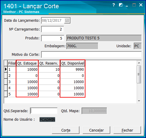 WINT - Em qual campo da rotina 1401 é apresentada a quantidade de um ...