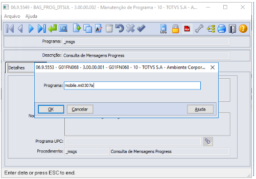 Manufatura - Linha Datasul - APP Minha Manutenção - Habilitar o ícone ...