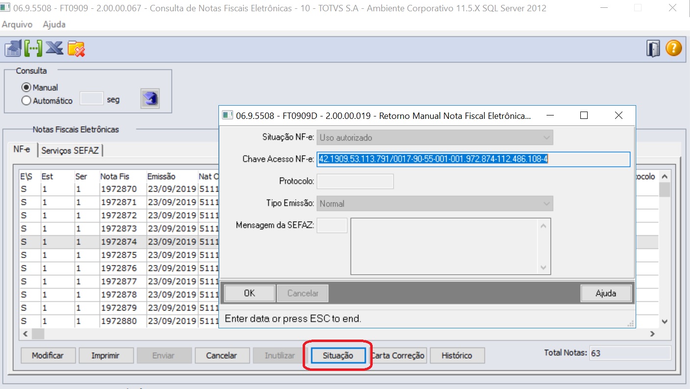 Cross Segmentos - Linha Datasul - MFT - Importar notas emitidas por ...
