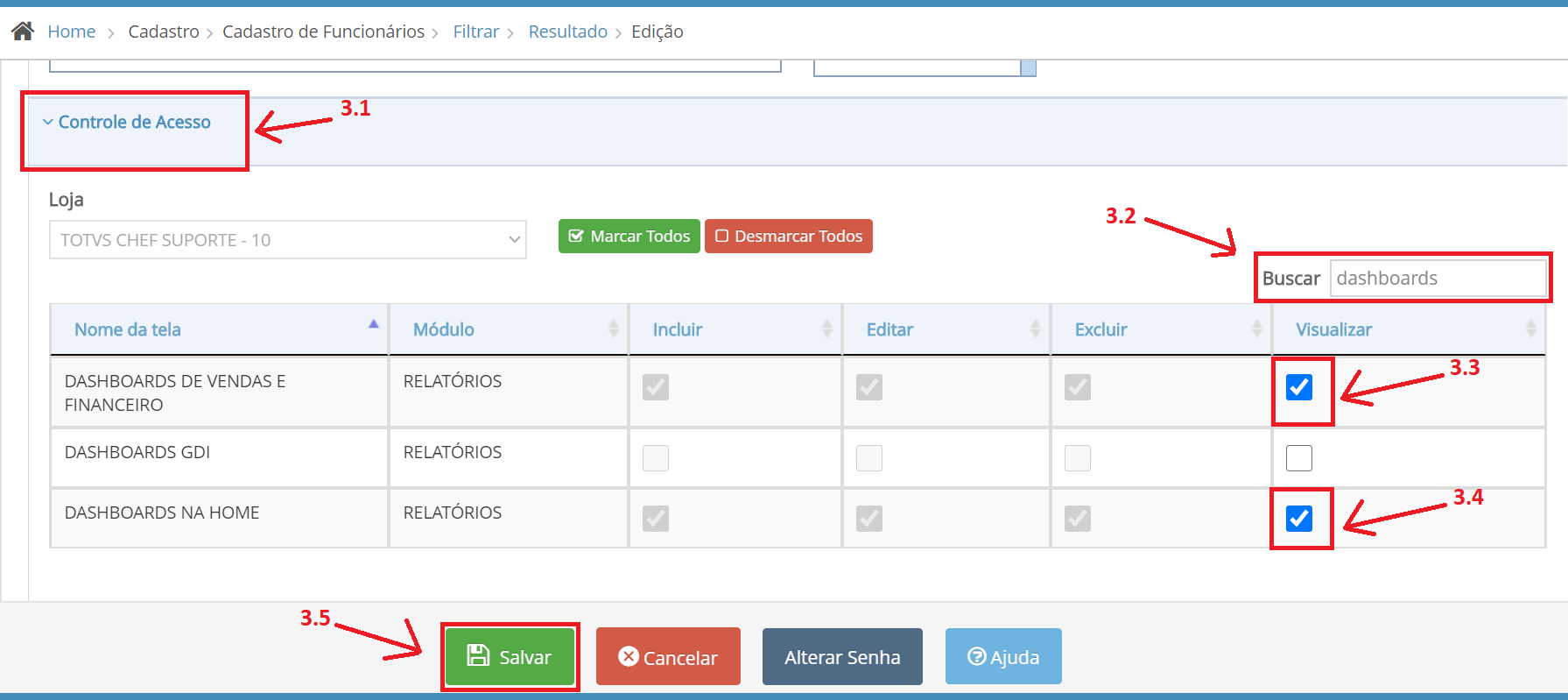 TC - CW - DASHBOARDS NA HOME DO CHEF WEB – Central de Atendimento TOTVS