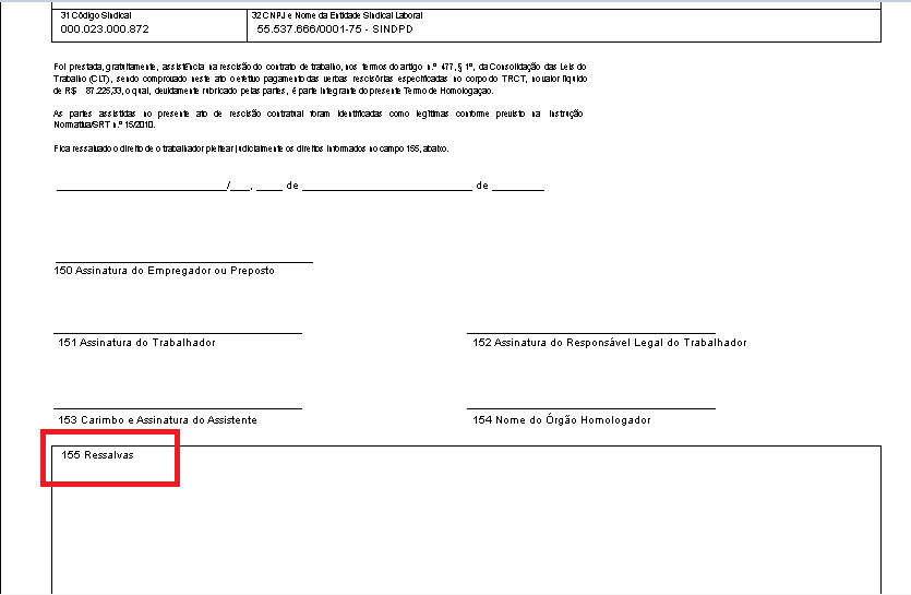 RH - Linha Protheus - GPE - Como efetuar ressalvas campo 155 TRCT ...