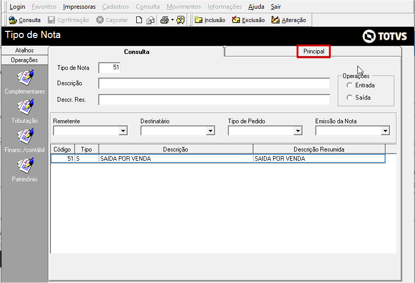 GA - GEMCO IMPLEMENT - SAÍDAS - Como Adicionar Tipos de Movimentação na ...