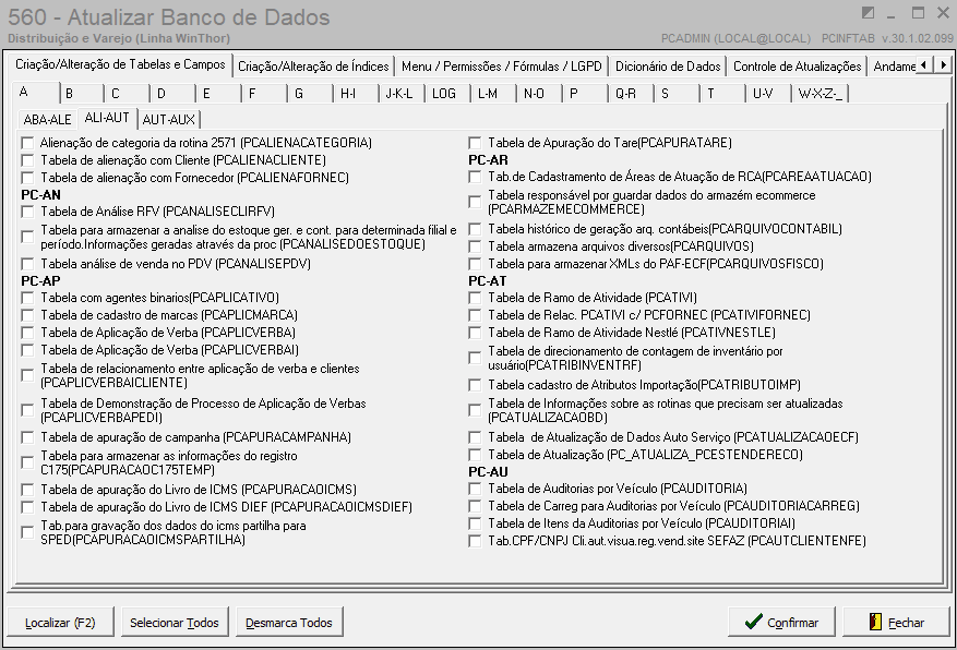 WINT - ORA-06550: line 8 / ORA-00942 / ORA - 06550:line 6 – Central de Atendimento TOTVS