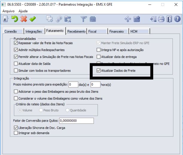 Logística - Linha Protheus - GFE - Detalhamento de Dados de Frete na ...