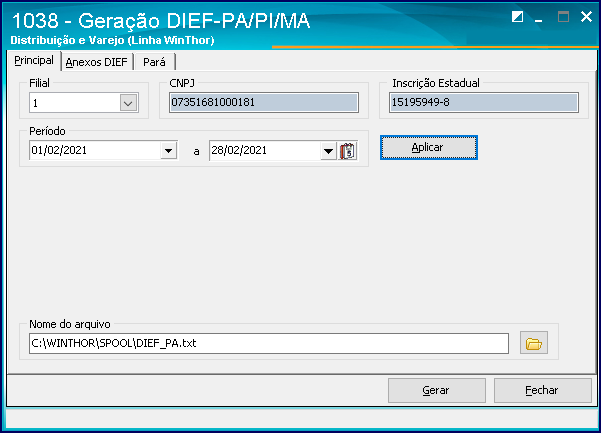 WINT - Como gerar o DIEF Pará apenas o Anexo II DIEF PA – Central de ...