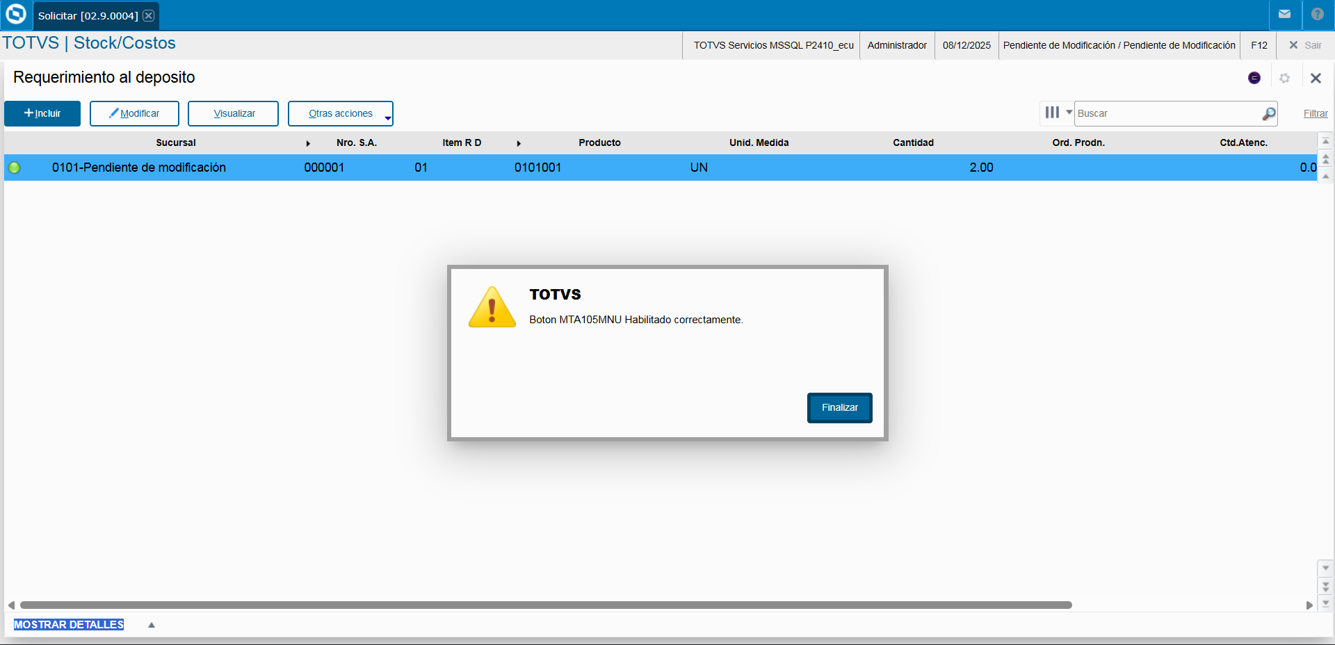 Cross Segmentos - TOTVS BackOffice (Línea Protheus) - MI - Stock y Costos (SIGAEST ...