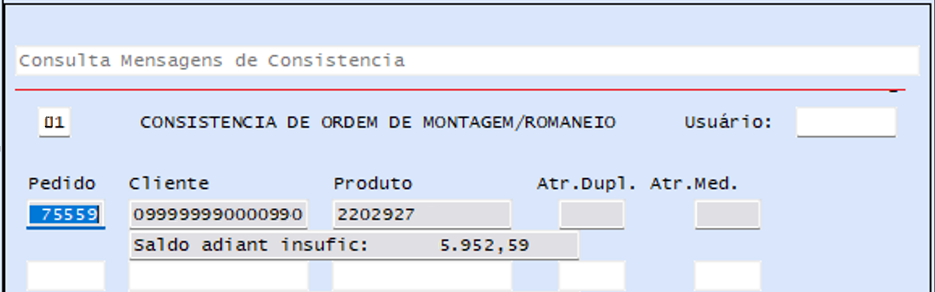 Cross Segmentos - Linha Logix - LDI - Consistência ao gerar OM - Saldo ...
