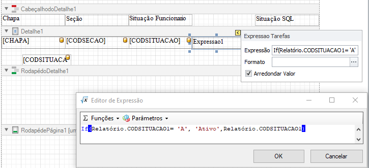 Cross Segmentos - Backoffice RM - BI - Como tratar valor do campo via expressão e SQL no RM ...