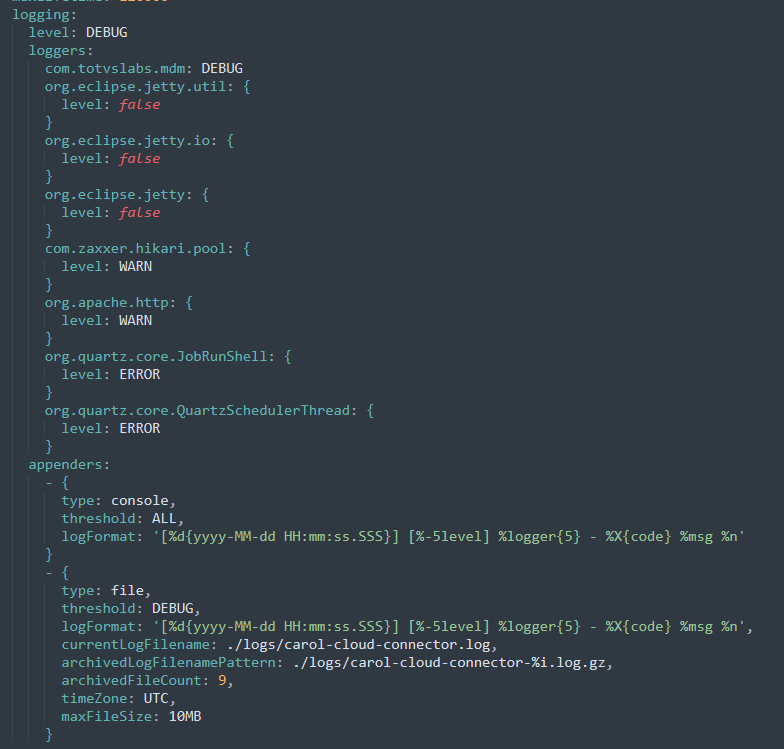 TOTVS CAROL - Carol Connect (2C) - Como configurar o tipo, caminho e ...