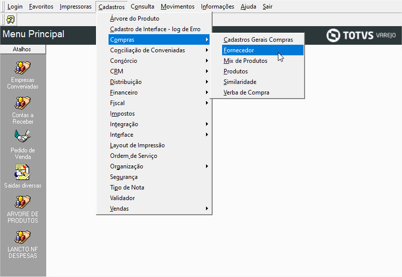 GA - TOTVS VAREJO LINHA GEMCO - GEMCO IMPLEMENT - CADASTRO DE ...