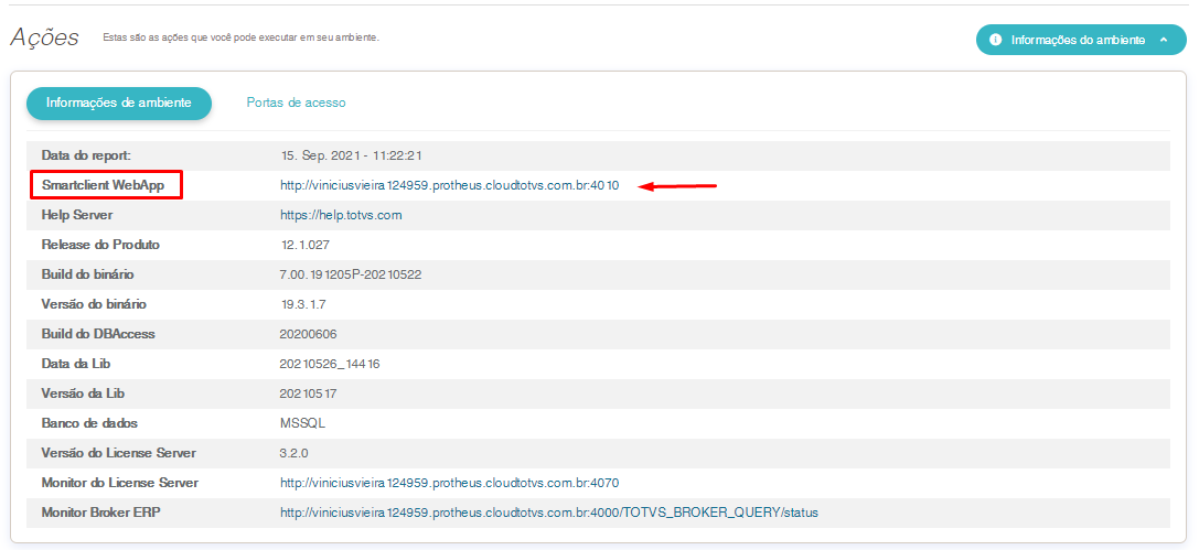 CLOUD - MP - Smartclient WebApp (TCLOUD) – Central de Atendimento TOTVS