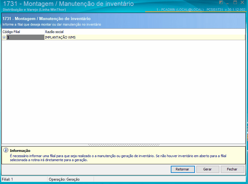 WINT - Como realizar um Inventário no WMS – Central de Atendimento TOTVS