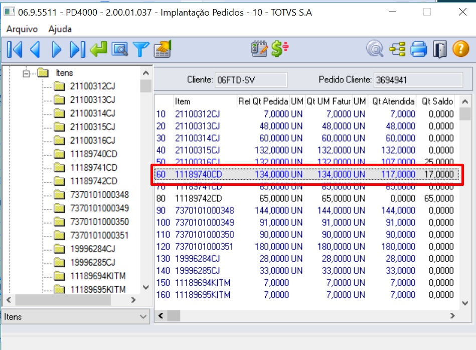 Cross Segmentos - Linha Datasul - MFT - Erro 5602 - Quantidade excede a ...