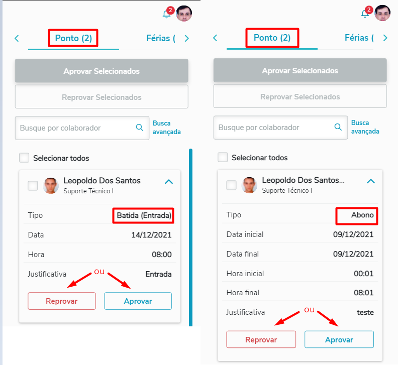 RH - RM - Meu RH - Como aprovar ou reprovar batidas e abonos dos ...