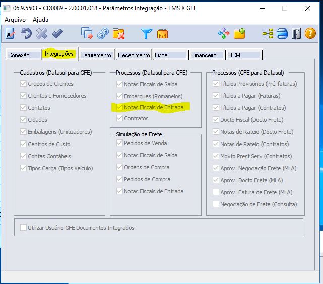 Logística - Linha Protheus - GFE - Integração de Nota Fiscal de Entrada ...