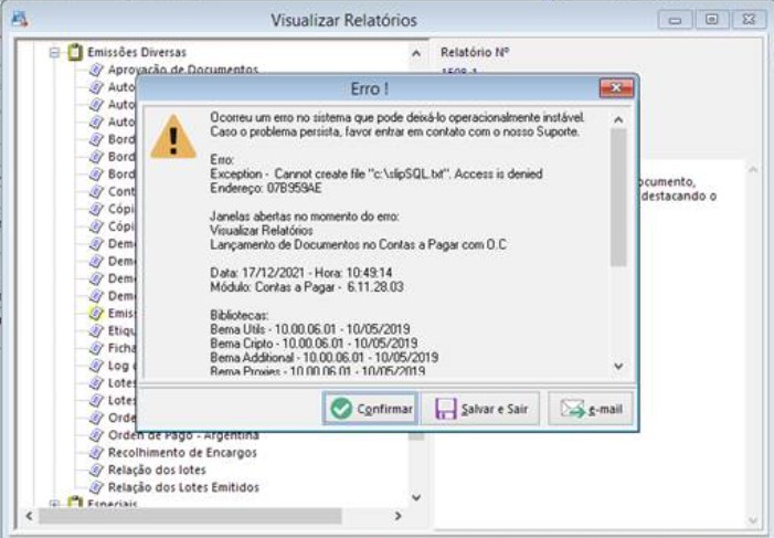 Hospitalidade - TOTVS Backoffice (Linha CMNET) - GLOBAL - Como corrigir o erro Cannot Create ...