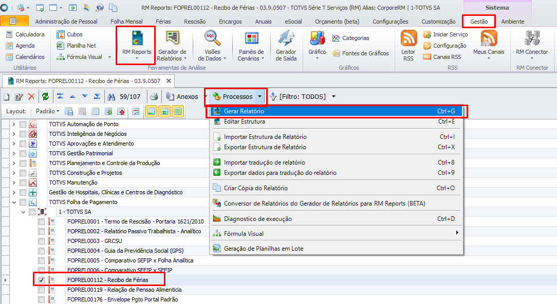 RH - RM - FOP - Exportar Relatórios no RM Reports em formatos como: Excel, PDF, HTML dentre ...