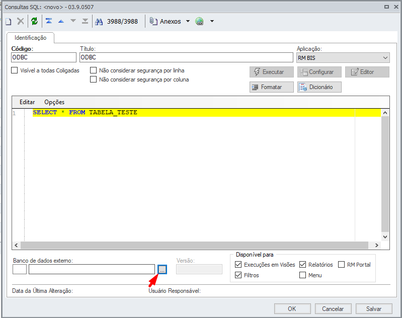 Cross Segmentos - Backoffice RM - BI - Conexão Banco de dados externo ...