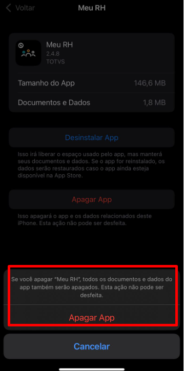 RH - Linha Protheus - MEU RH - Como limpar o Cache do MEU RH no APP em ...