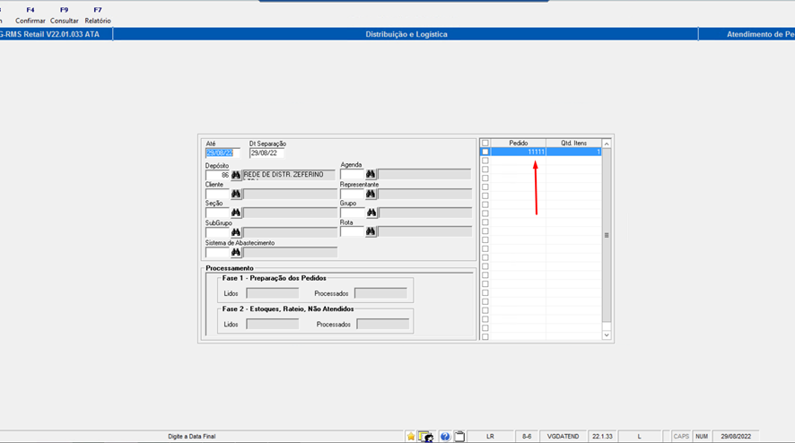 RMS - LOG - REFORÇO MANUAL DE PEDIDOS - VGDMENEX – Central de ...