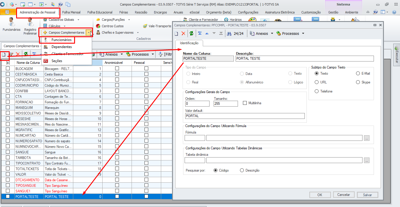 RH - RM - FOP - RM Portal - Campos Complementares – Central de ...