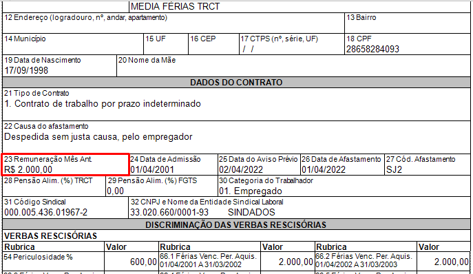 RH - RM - FOP - TRCT: Campo 23 – Central de Atendimento TOTVS