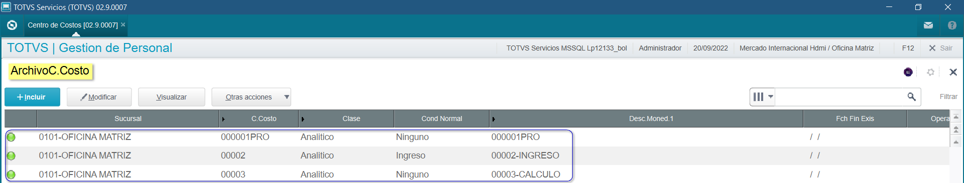TOTVS RH - TOTVS RH (LINEA PROTHEUS) - MI – Gestión de Personal ...