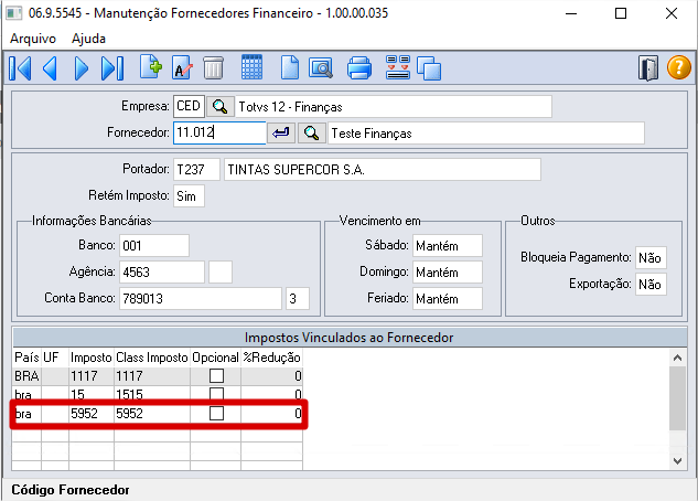 Cross Segmentos - Linha Datasul - APB - Erro 53920 ao tentar vincular o ...
