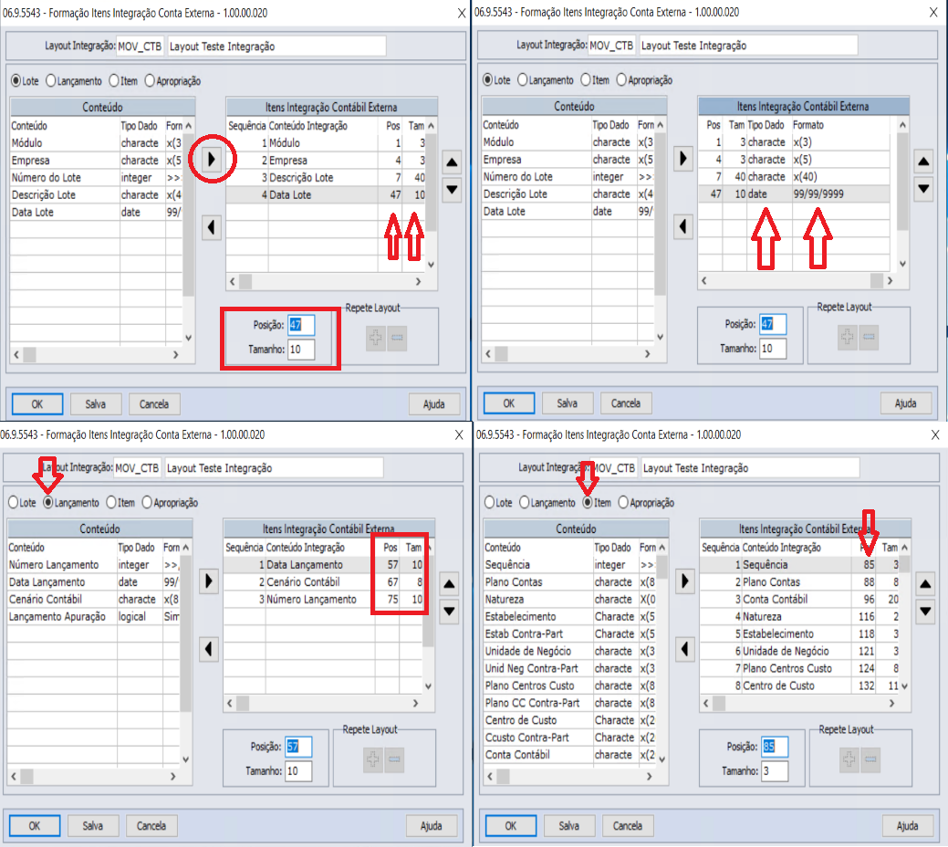Cross Segmentos - Linha Datasul - FGL - Definição Layout Lançamentos ...