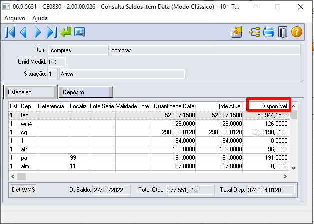 Cross Segmentos - Linha Datasul - MRE - Mensagem 19.360 - O disponível ...