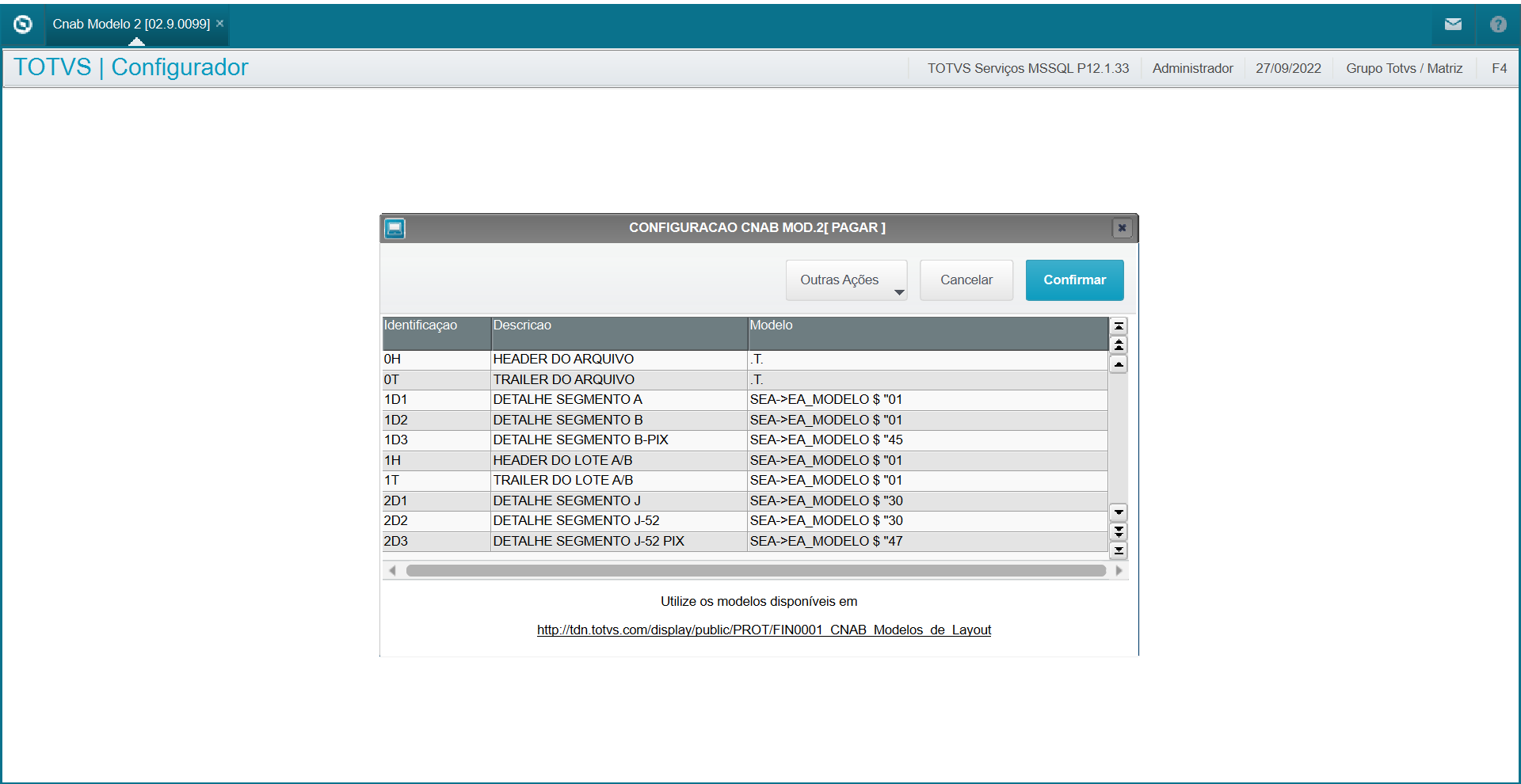 Cross Segmento Backoffice Linha Protheus Sigafin Como Alterar O