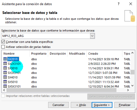FRAMEWORK - Framework (Línea Protheus) MI - Exportación de tablas de ...