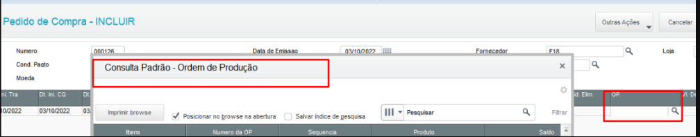 Cross Segmentos - Totvs Backoffice Protheus - SIGACOM - Estrutura de Produto - Pedido de Compras ...