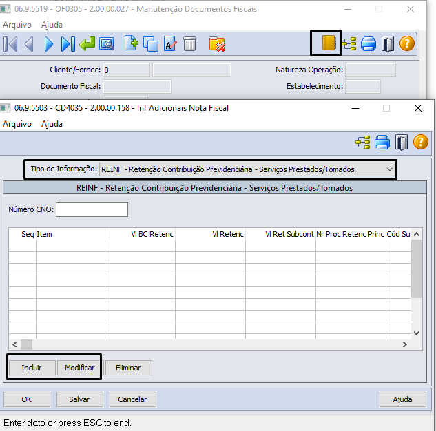 Cross Segmentos - Linha Datasul - MOF - Processo manutenção documento ...
