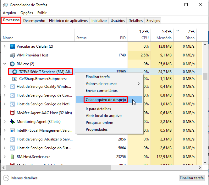 Framework - Linha RM - Frame - Como gerar arquivo de despejo do RM.exe ...