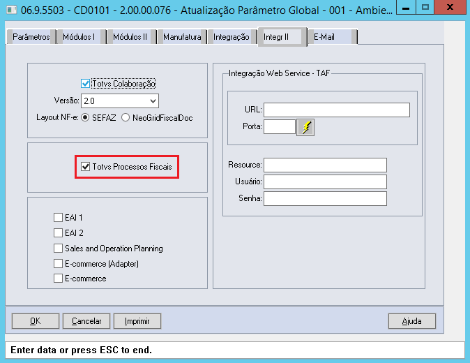 Cross Segmentos - Linha Datasul - MRE - Parametrização para recepção de ...