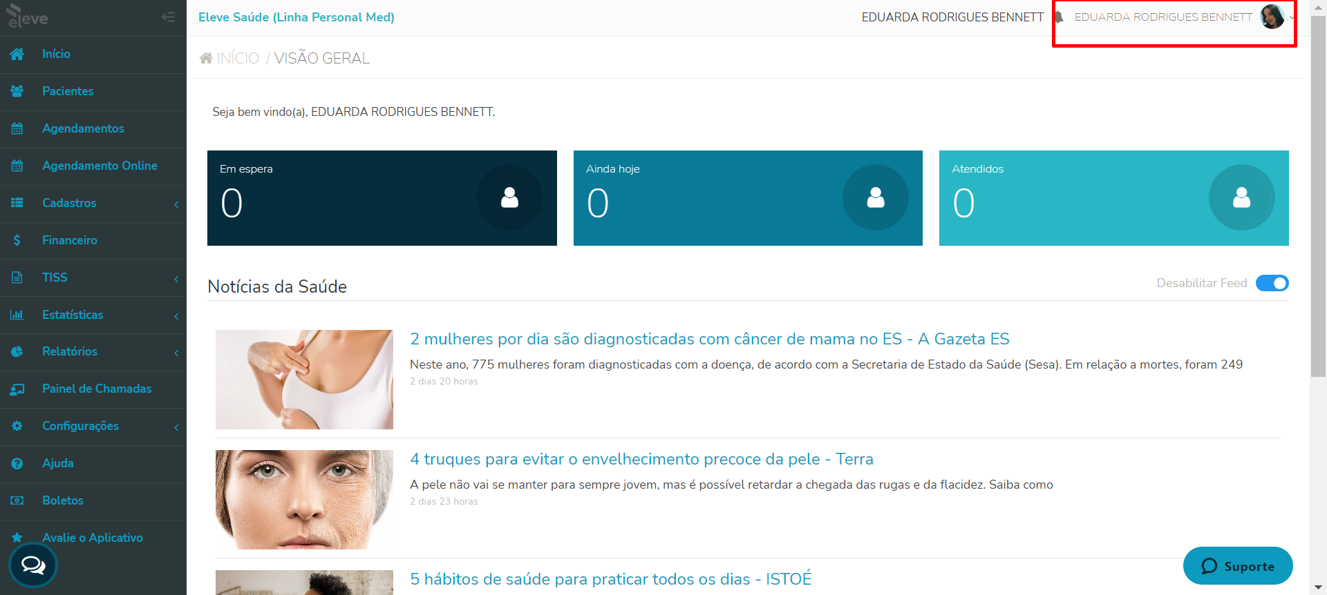 ELEVE SAUDE ONLINE - LOGIN – Central de Atendimento TOTVS